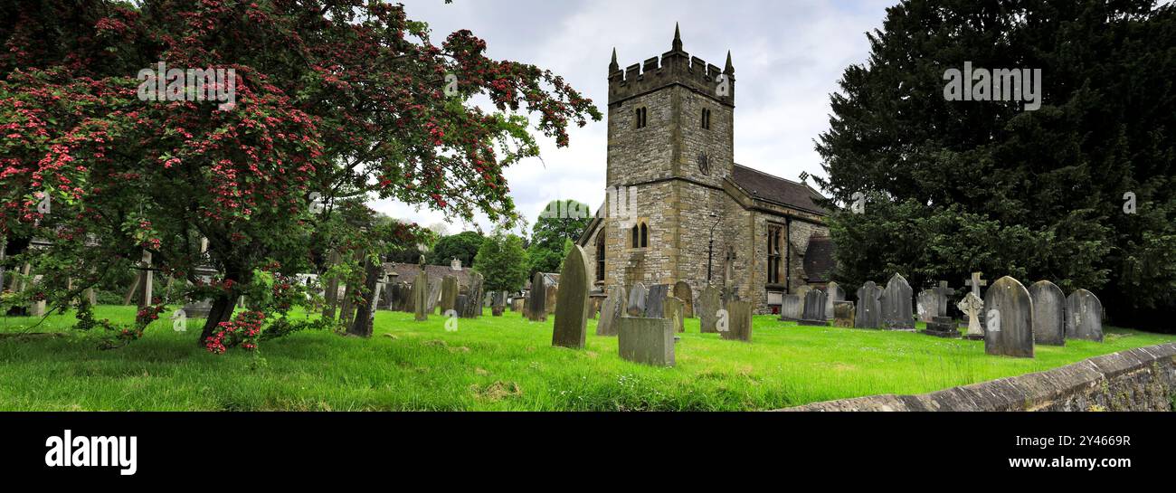 The church of the Holy Trinity, Ashford in the Water village, Peak ...