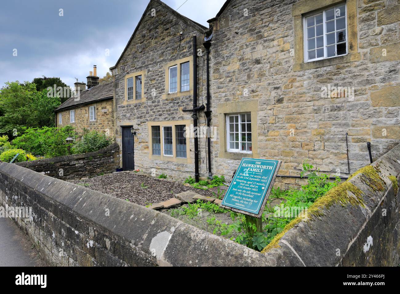 The Hawksworth family Cottage, Eyam village, Derbyshire, Peak District ...