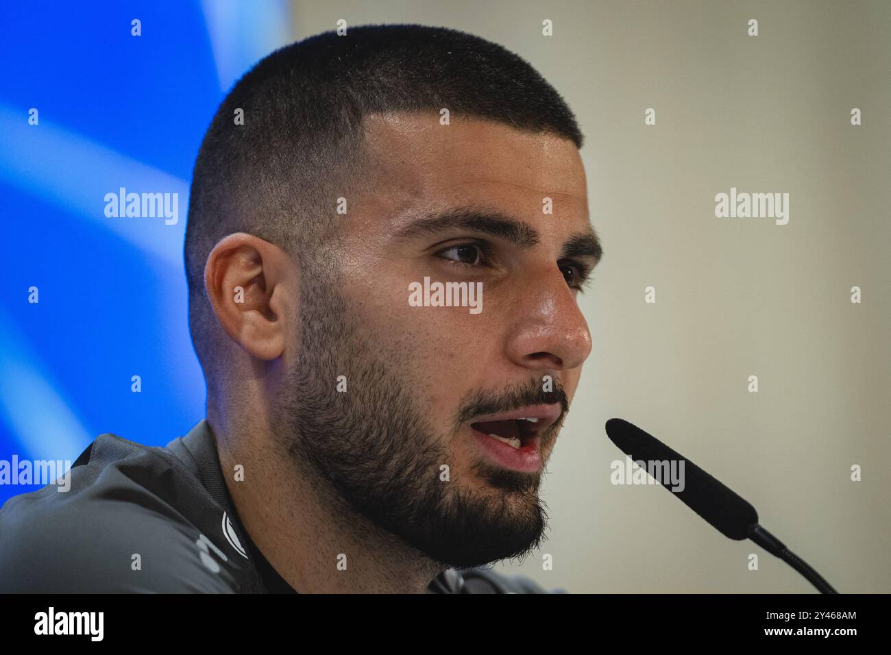 Deniz Undav of VfB Stuttgart seen speaking during the VfB Stuttgart ...
