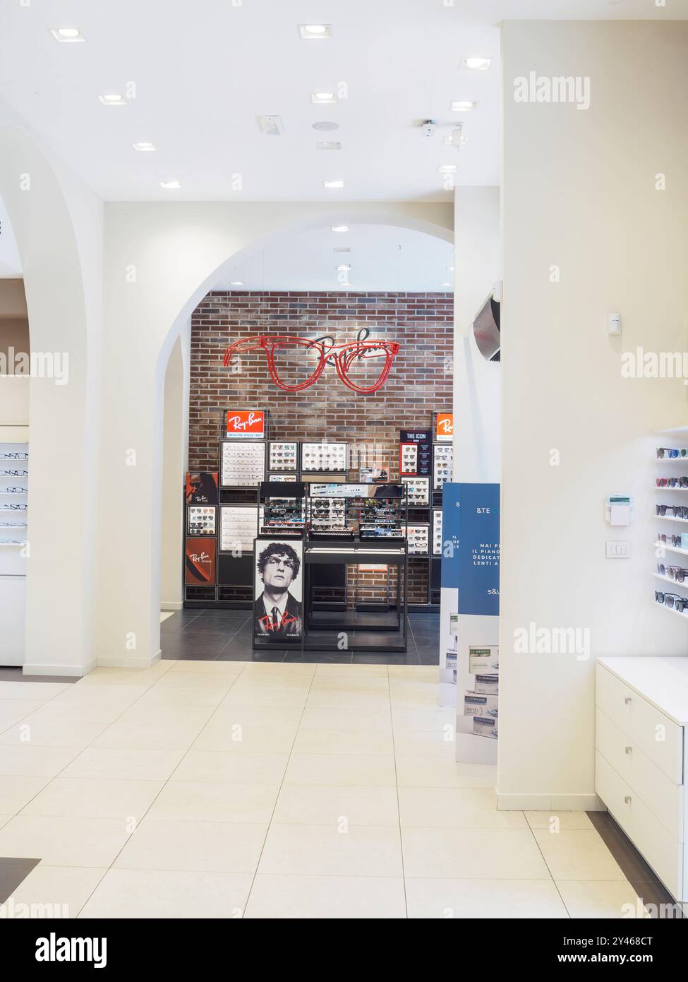 Interior of a modern optician store displaying a wide selection of ...