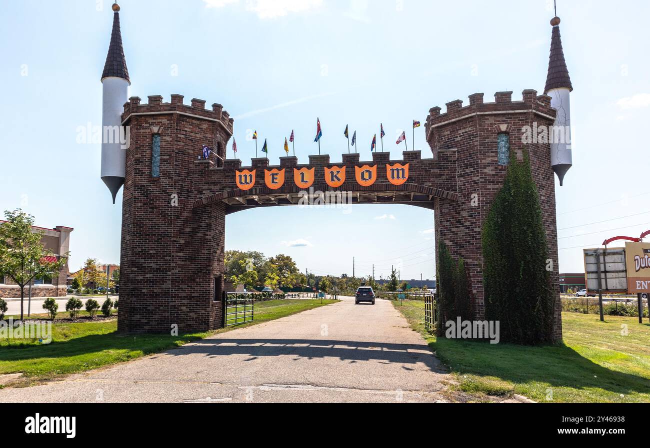 Entrance to Nelis' Dutch Village in Holland, Michigan, USA Stock Photo ...