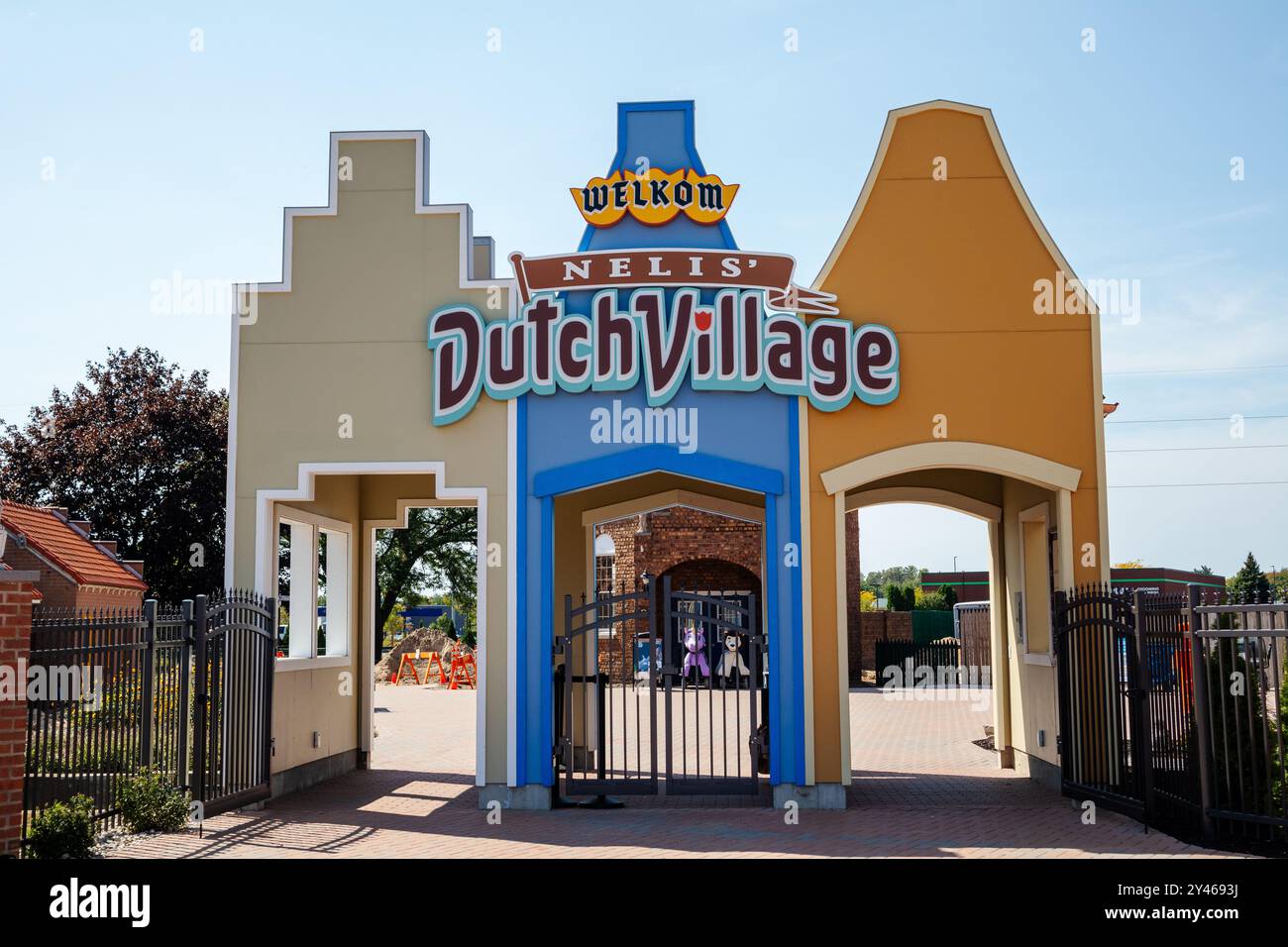 Entrance to Nelis' Dutch Village in Holland, Michigan, USA Stock Photo ...