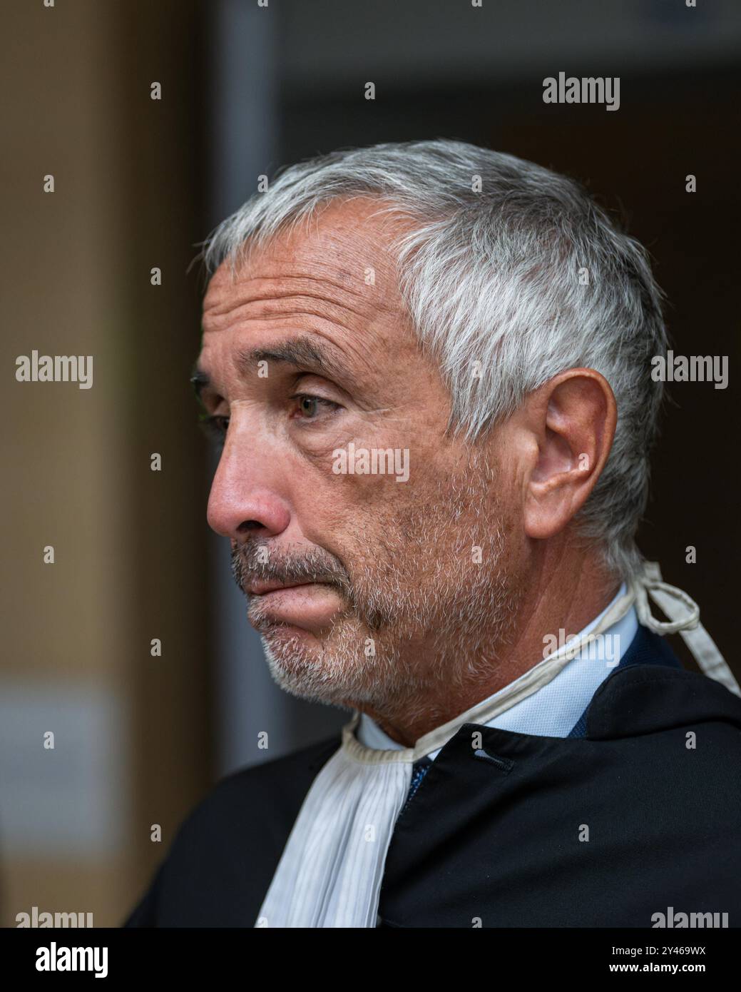 Patrick Gontard, Jean-Pierre Marechal lawyer in the courtroom in ...