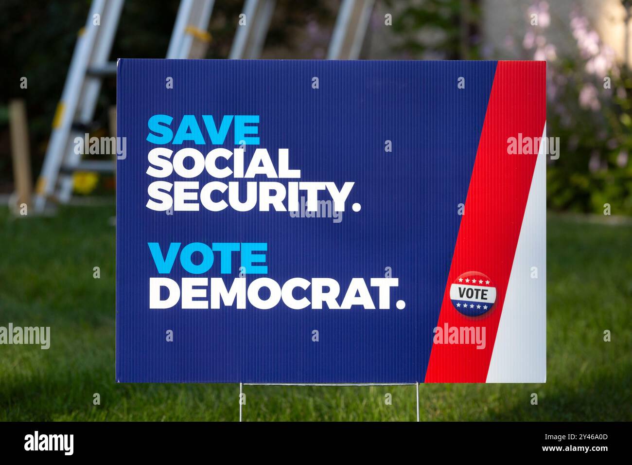 American democracy voter signs hi-res stock photography and images - Alamy