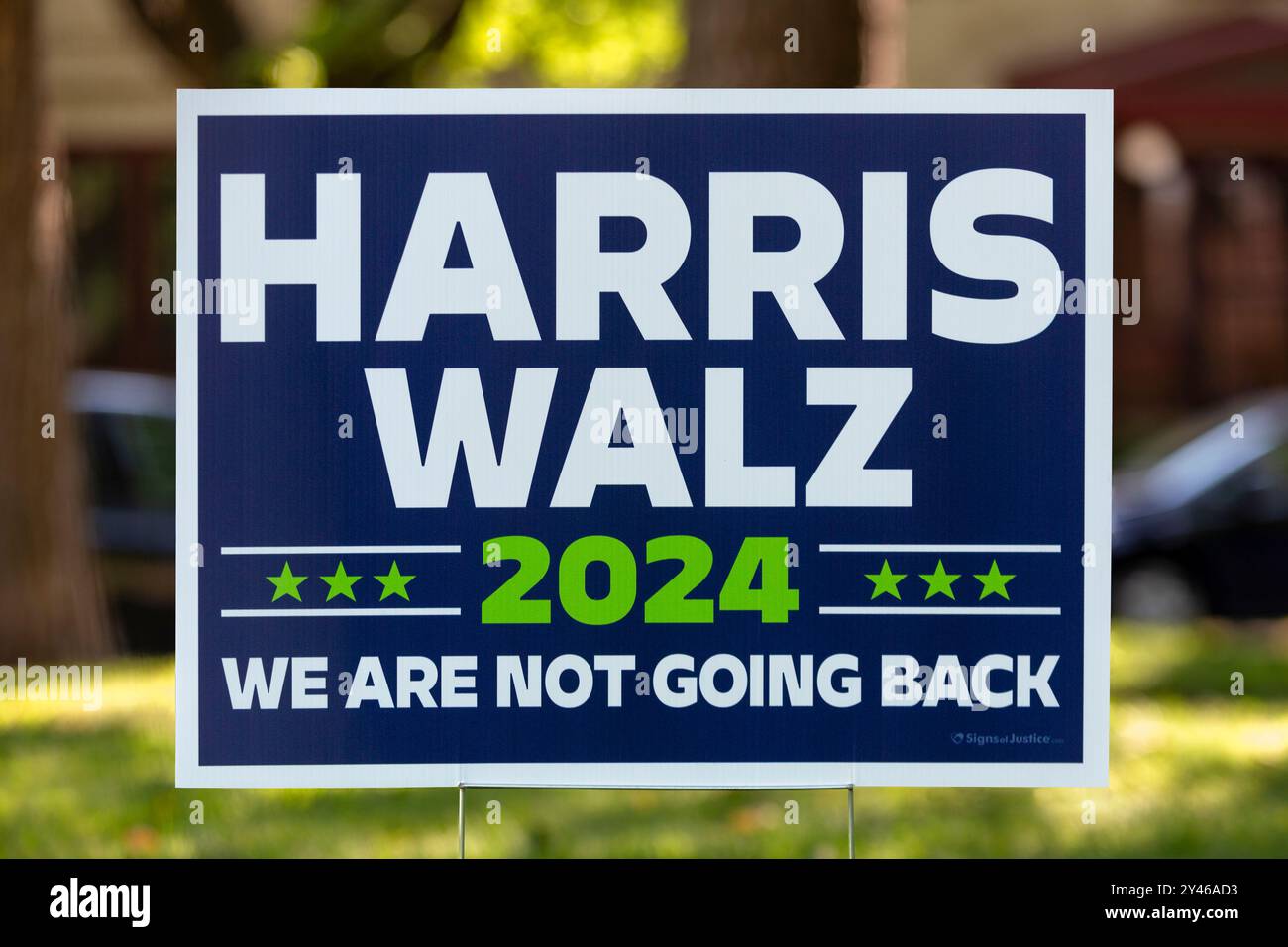 2024 US presidential yard sign for democrats Kamala Harris and Tim Walz ...