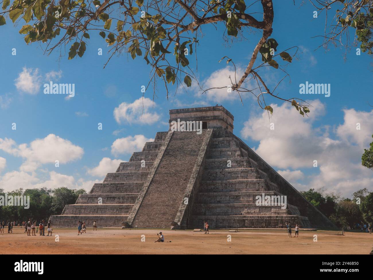 El Castillo (also known as the Temple of Kukulcan) is a Mesoamerican step-pyramid in the Chichen ...