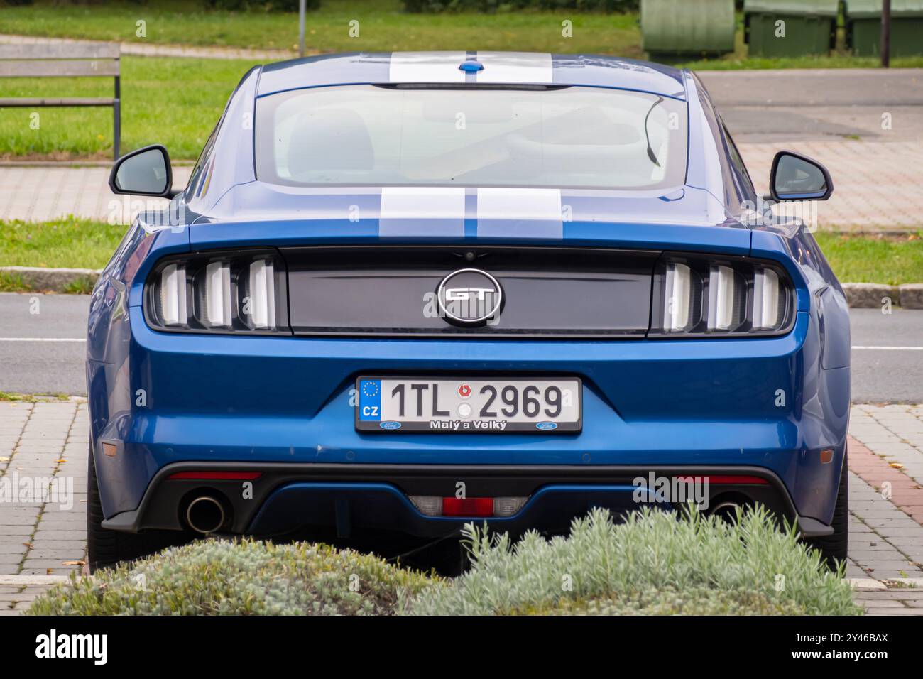 OSTRAVA, CZECHIA - SEPTEMBER 25, 2023: Ford Mustang GT 5.0 V8 American ...