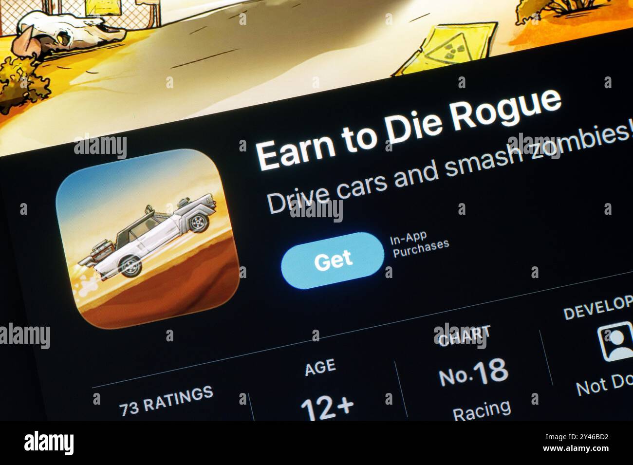 OSTRAVA, CZECHIA - JULY 27, 2024: App store with Earn to Die Rogue ...