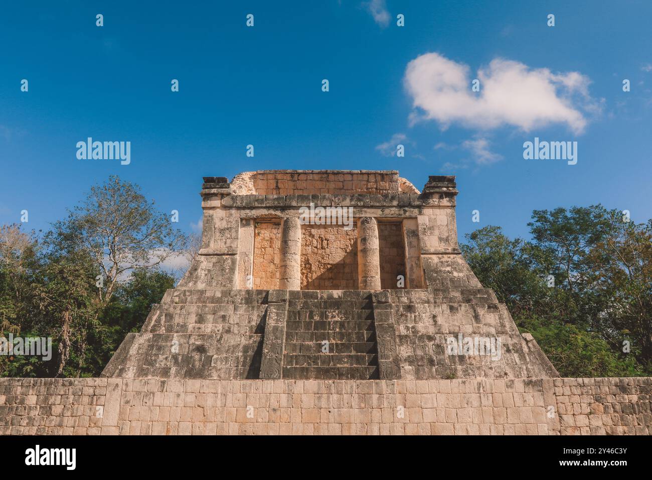 Ancient Ruins of the large pre-Columbian city Chichen Itza, built by ...