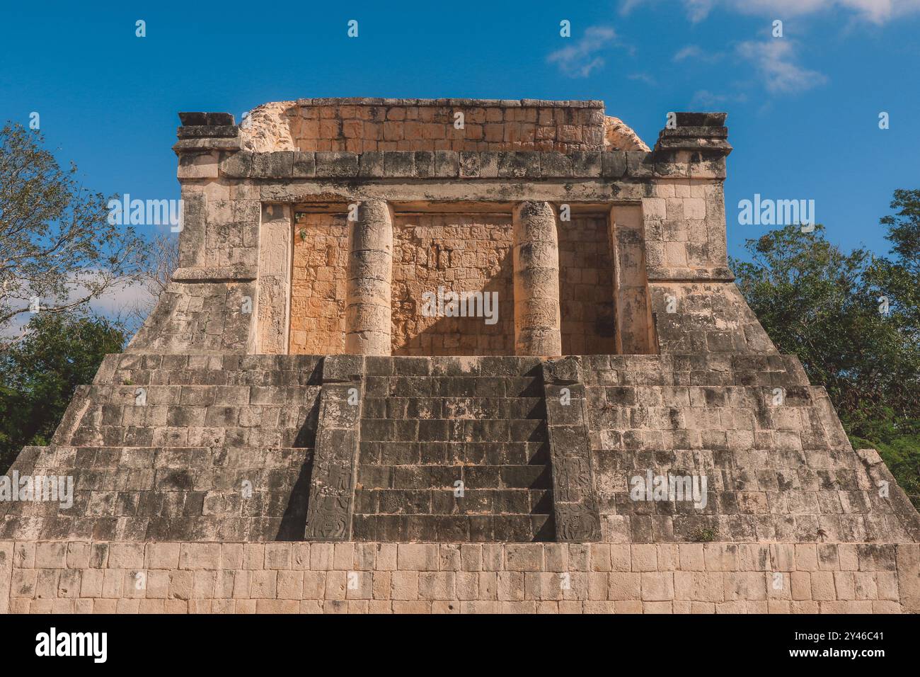 Ancient Ruins of the large pre-Columbian city Chichen Itza, built by ...