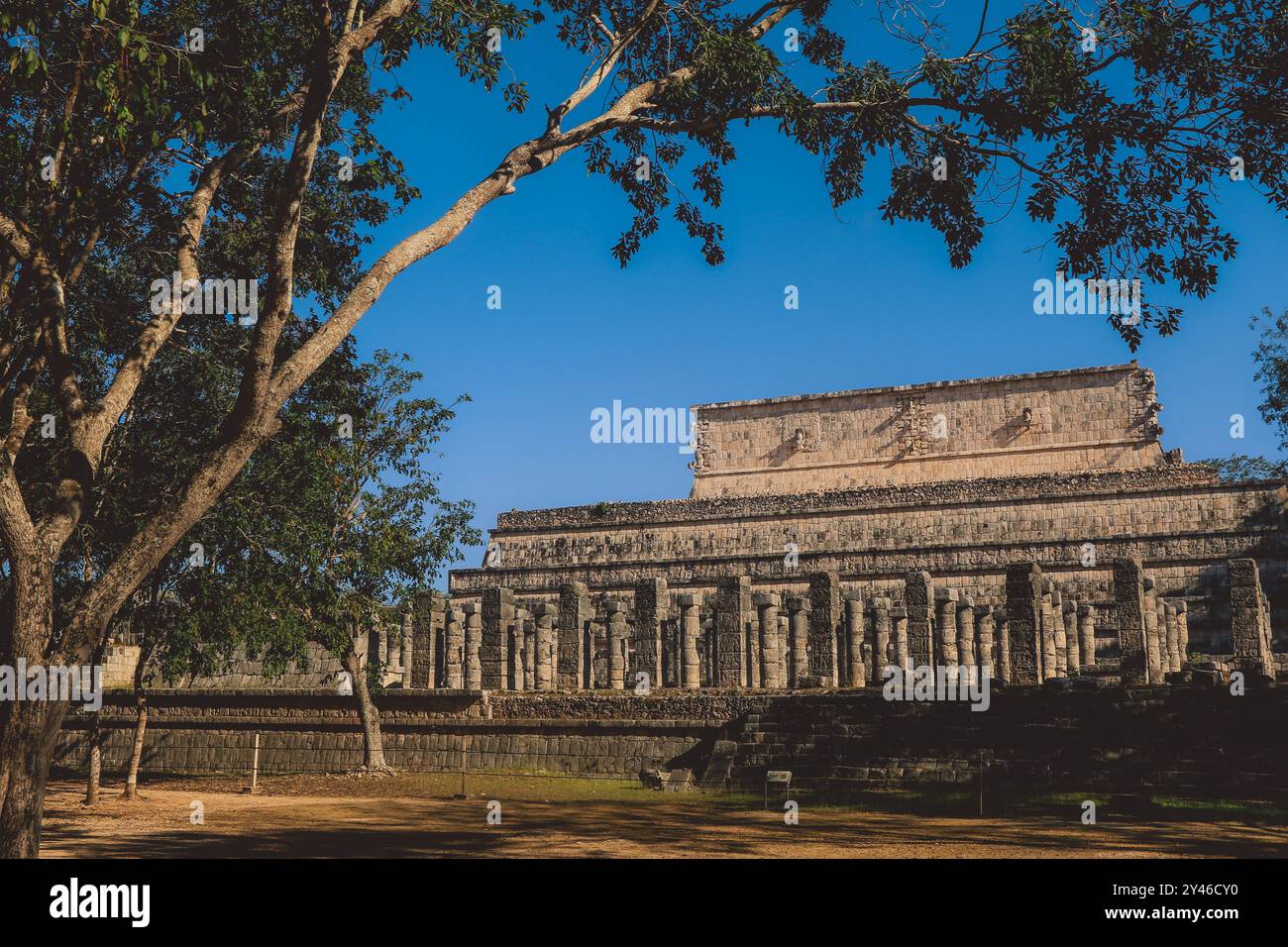 Remains of an Ancient Ruins of the large pre-Columbian city Chichen ...