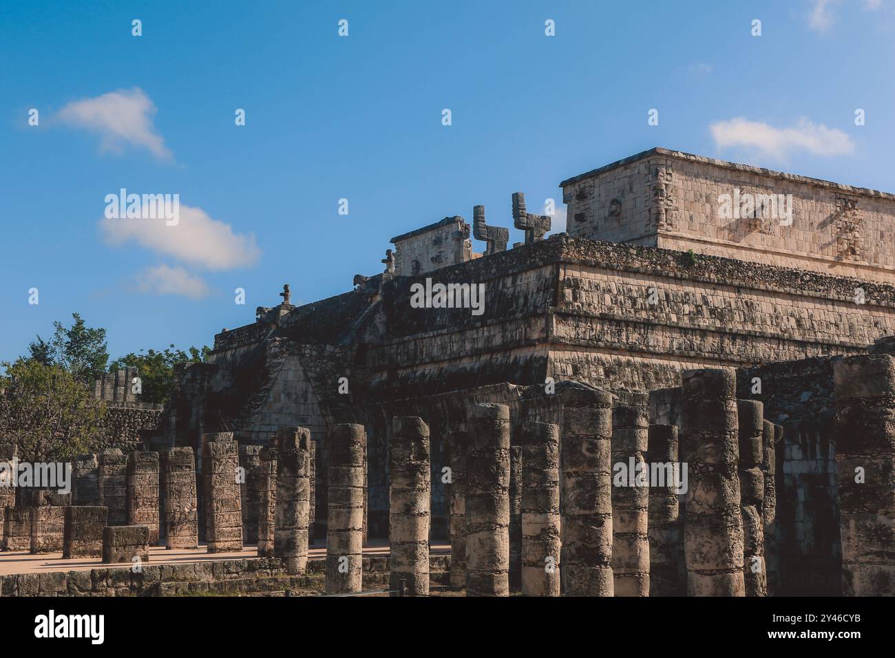 Remains of an Ancient Ruins of the large pre-Columbian city Chichen ...