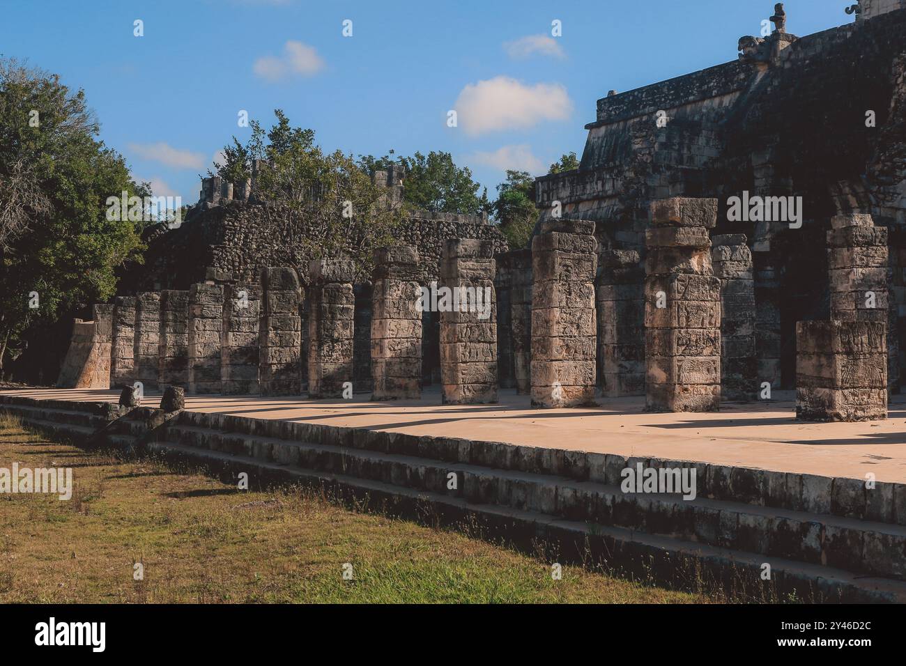 Remains of an Ancient Ruins of the large pre-Columbian city Chichen ...