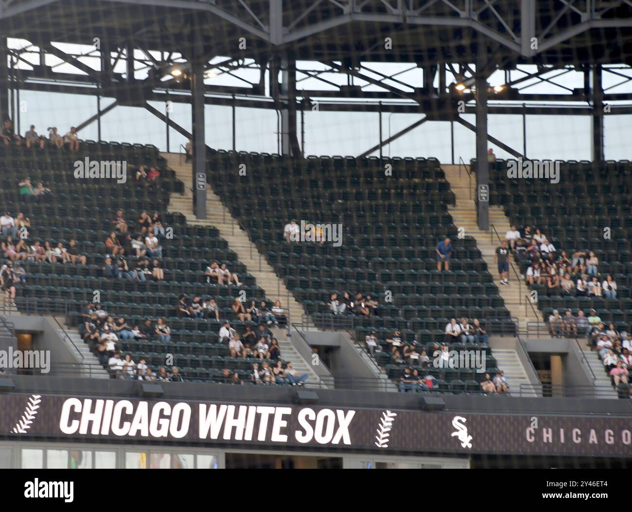 Chicago, Illinois, USA. 13th Sep, 2024. There are many empty seats in ...