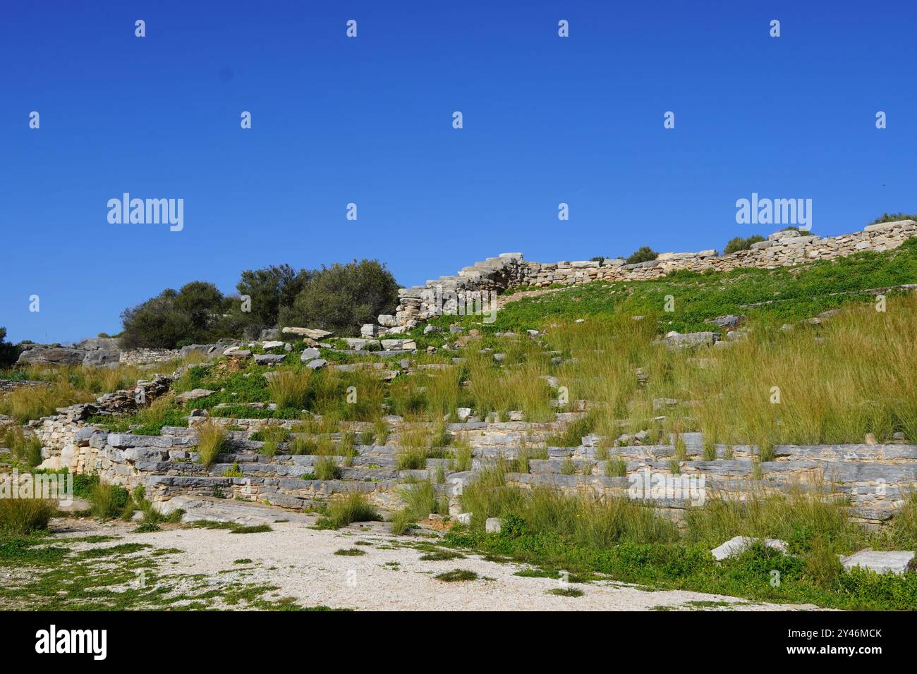 View of the ancient theater of Thorikos near Lavrio, Attica, Greece ...
