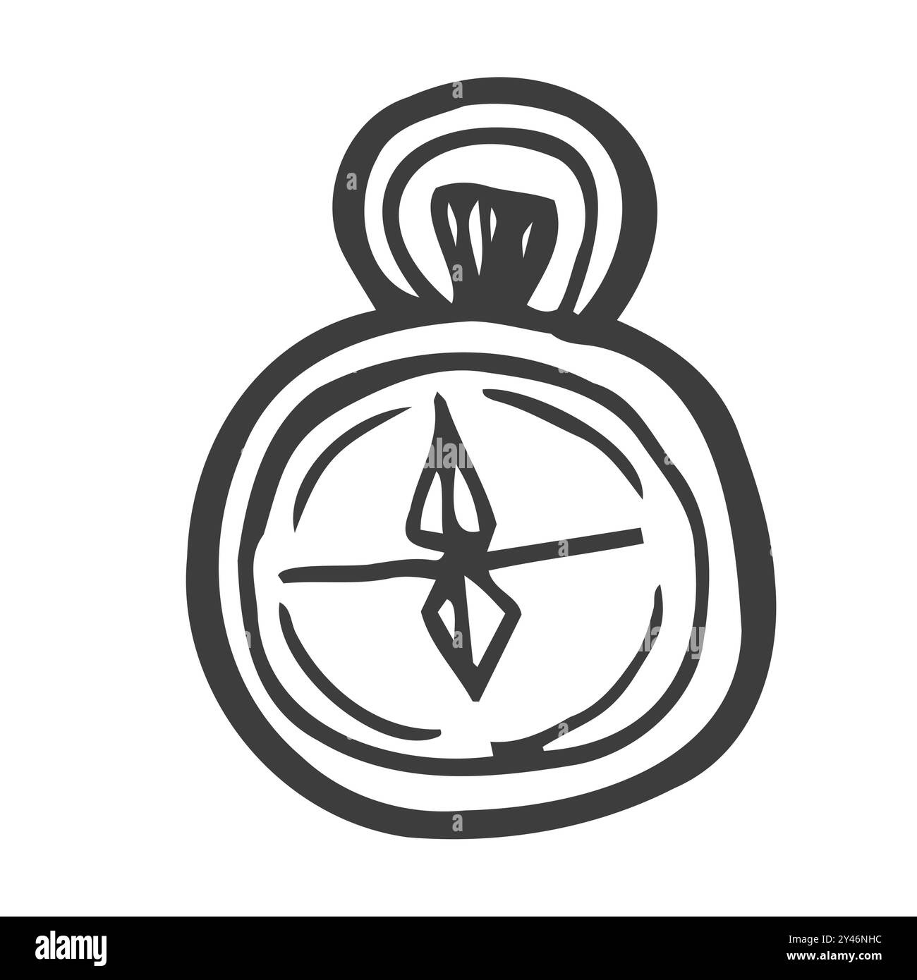 Magnetic compass navigator Stock Vector Images - Alamy