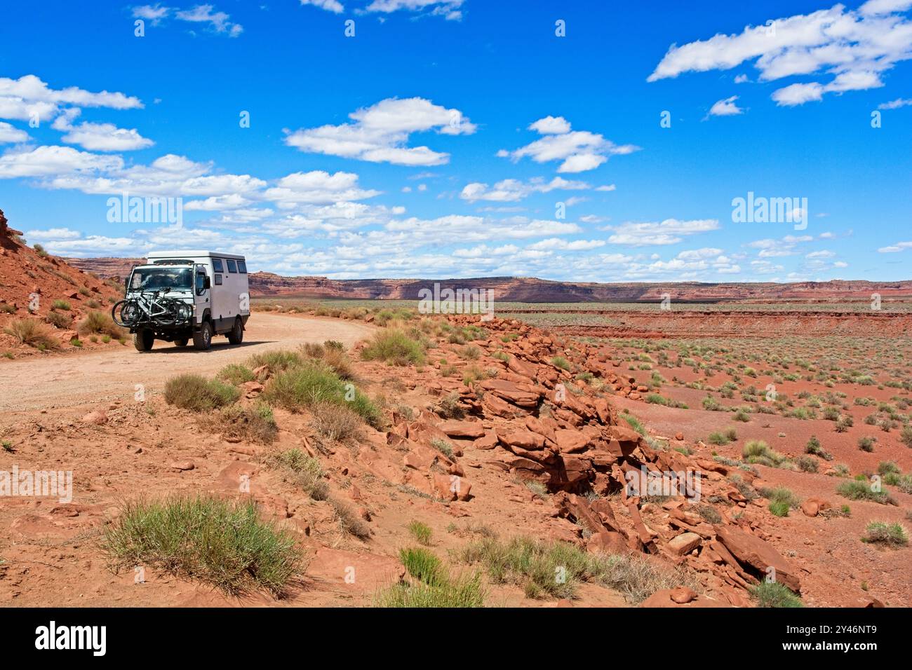 Campervan driving through road hi-res stock photography and images - Alamy