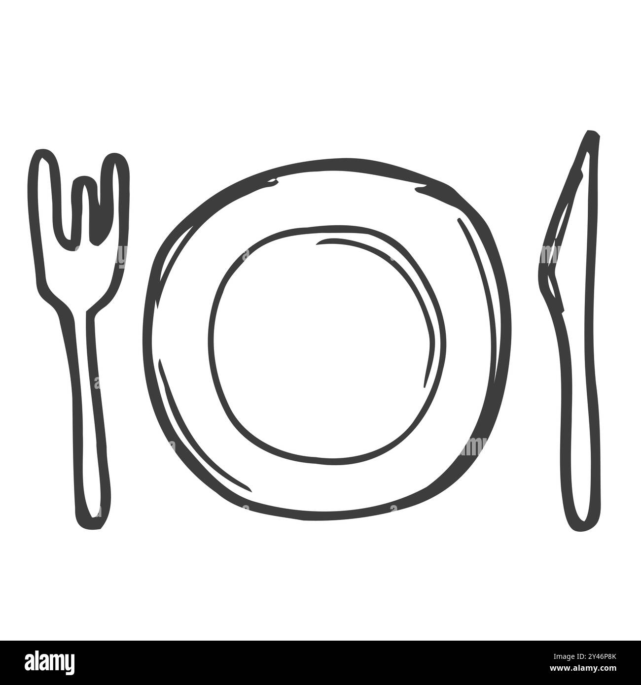 Ceramic plate icon outline Stock Vector Images - Alamy