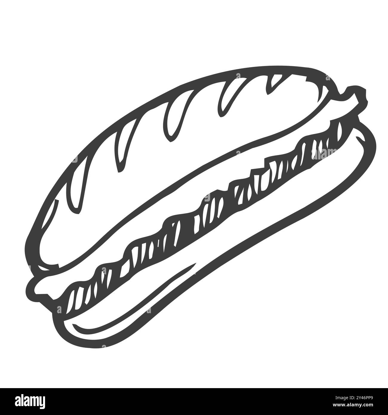 Sandwich icon doodle hand Cut Out Stock Images & Pictures - Alamy