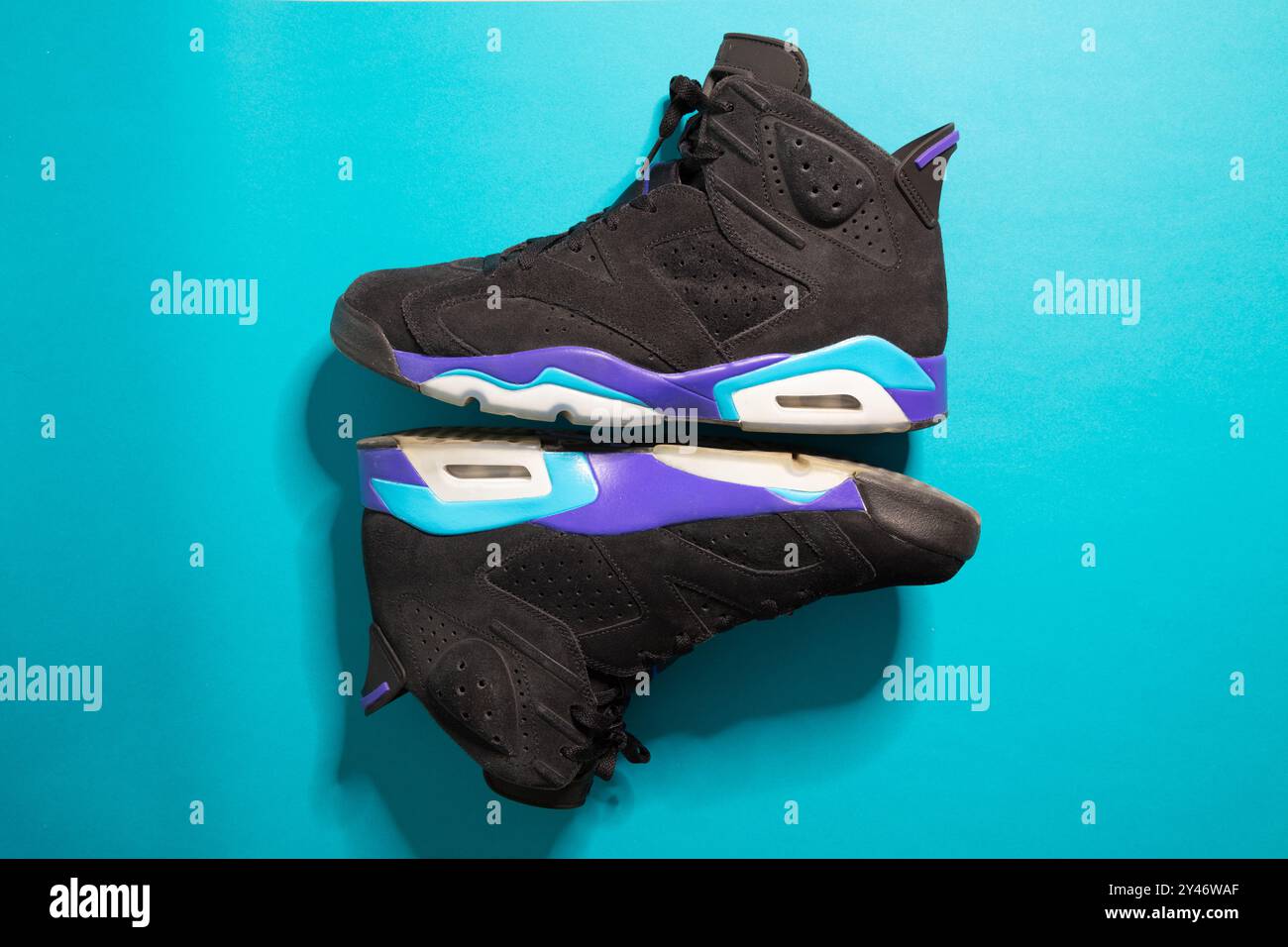 a beautiful shot of the Nike Air Jordan 6 Retro Aqua Basketball shoe ...
