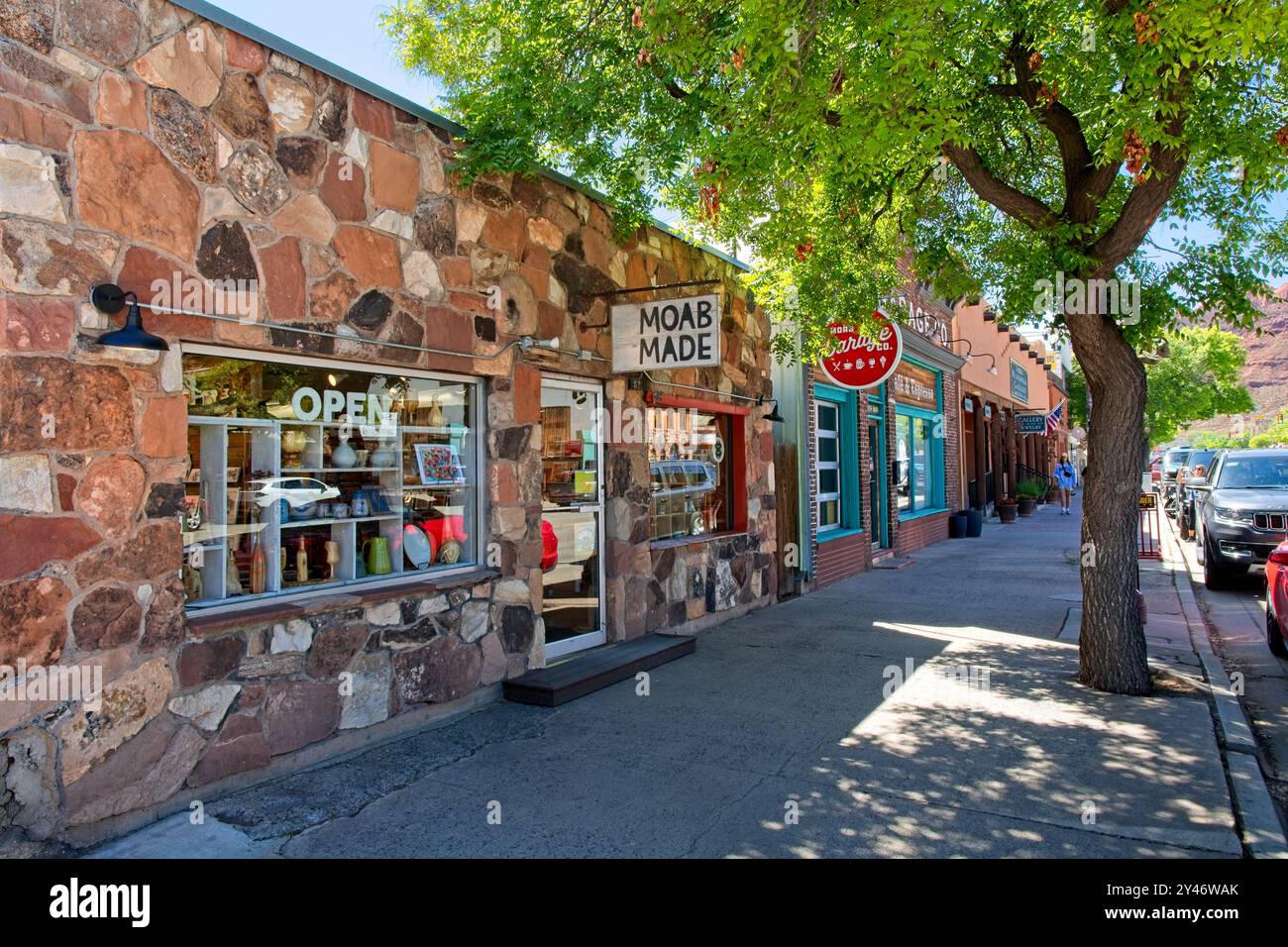 Commercial shopfronts in downtown Moab Utah — April 2024 Stock Photo ...