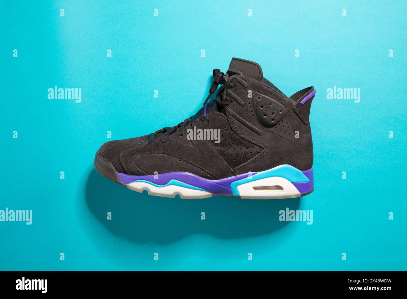 a beautiful shot of the Nike Air Jordan 6 Retro Aqua Basketball shoe ...