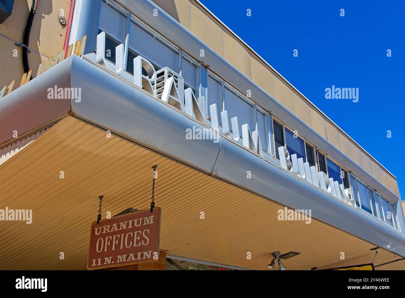 The Uranium building entryway canopy sign, remnant of the 1950’s ...