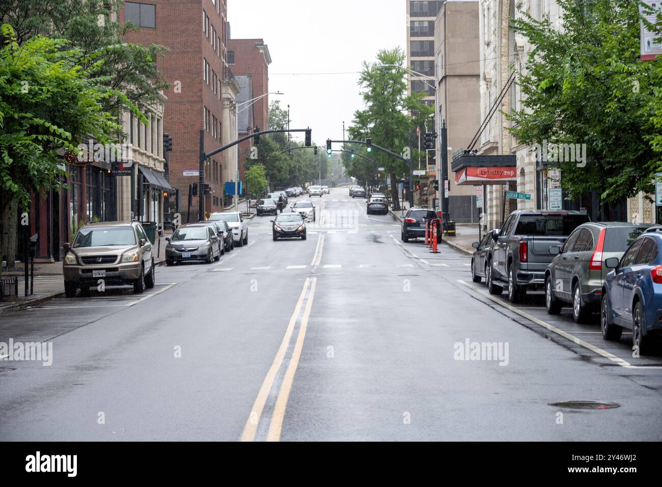 Street photos Rhode Island Providence urban buildings driving Stock ...
