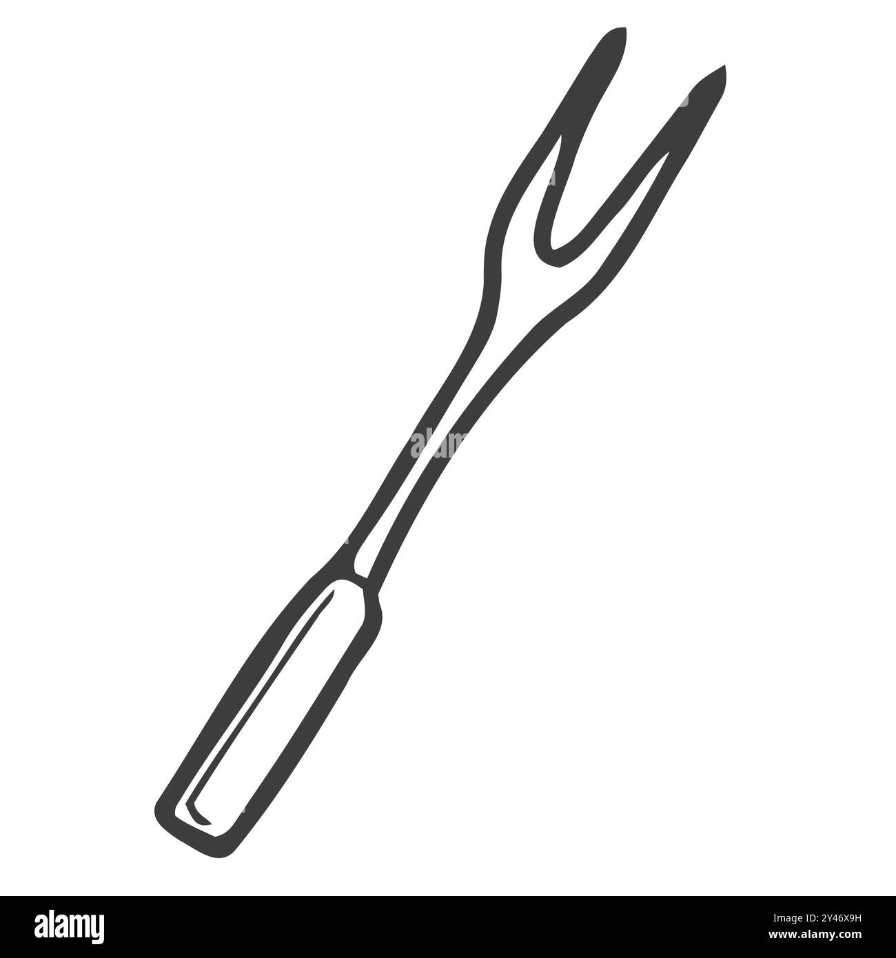 Bbq fork doodle icon vector hand drawing Stock Vector Image & Art - Alamy