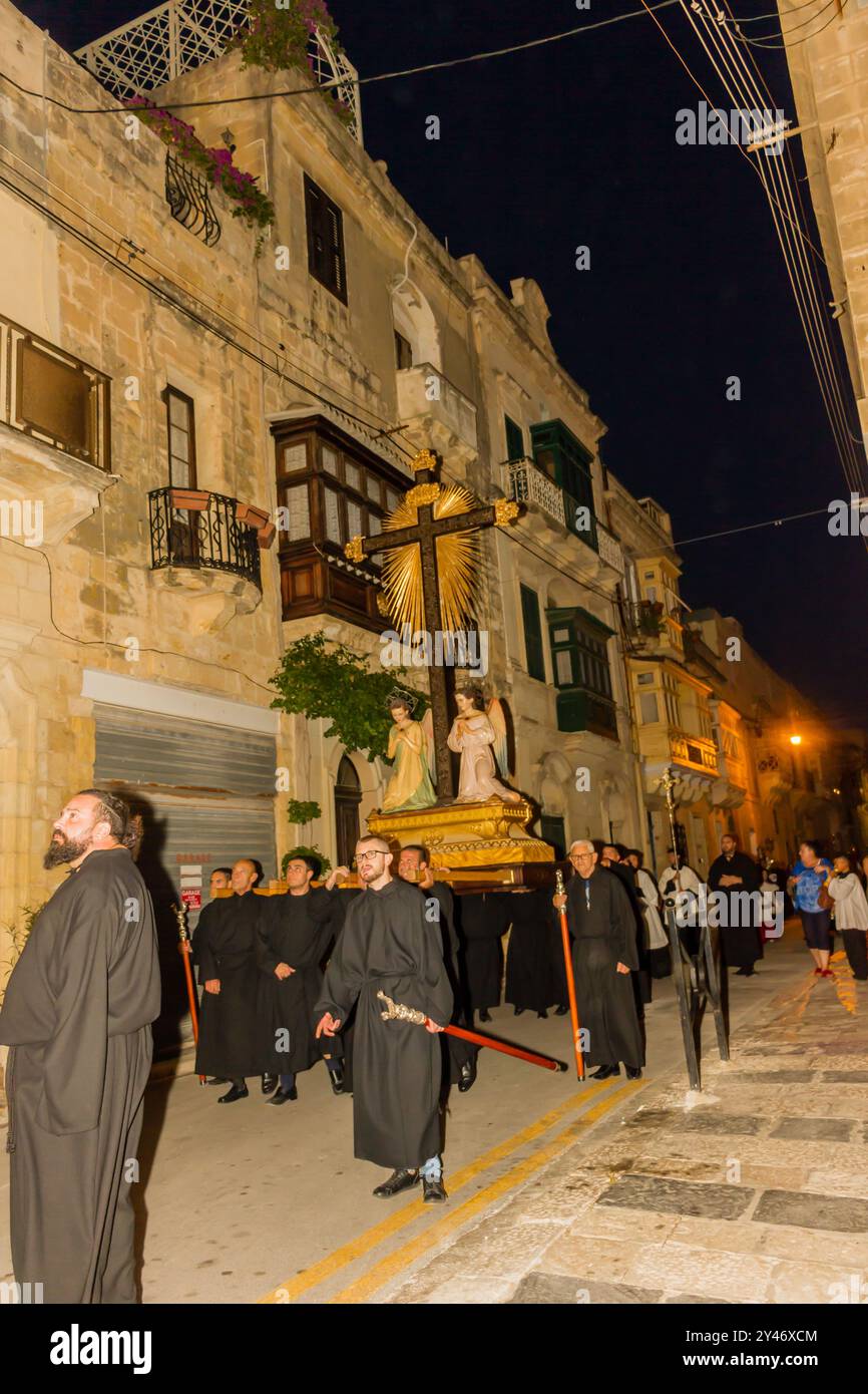 Cospicua, Malta - September 13th 2024. The statue of the Holy Cross at ...