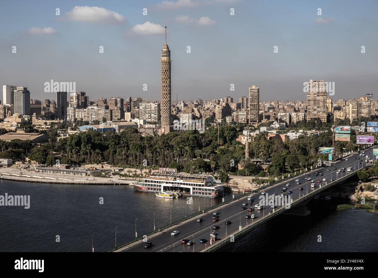 Cairo, Egypt. 14th Sep, 2024. Cars drive on a section of the 6th of ...