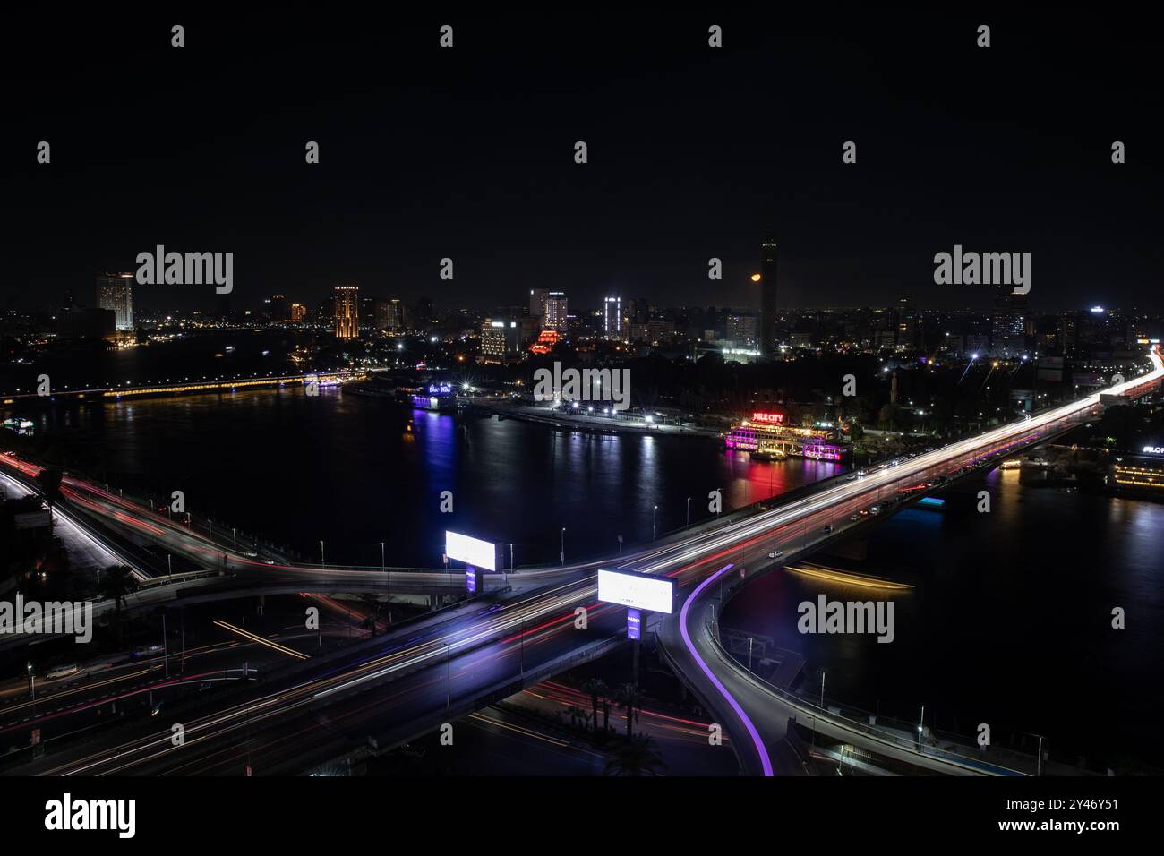Cairo, Egypt. 14th Sep, 2024. Cars drive on a section of the 6th of ...