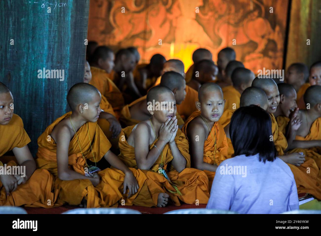 Kid Monks of the Sanctuary of Truth in Yellow Kasaya clothing in ...