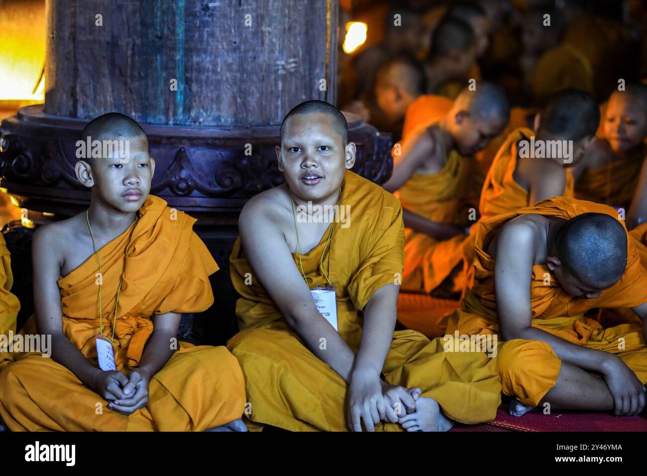 Kid Monks of the Sanctuary of Truth in Yellow Kasaya clothing in ...