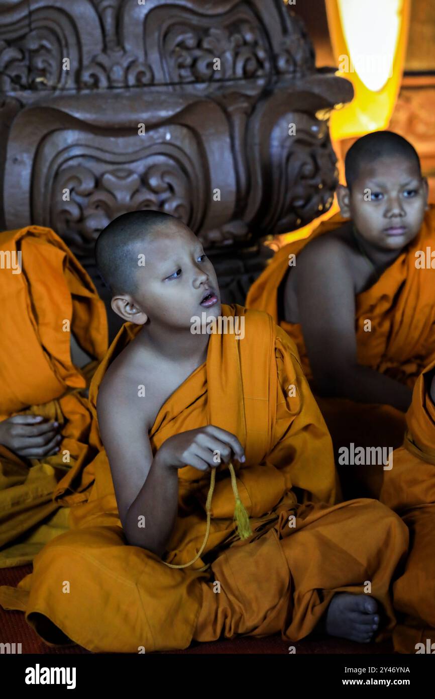 Kid Monks of the Sanctuary of Truth in Yellow Kasaya clothing in ...