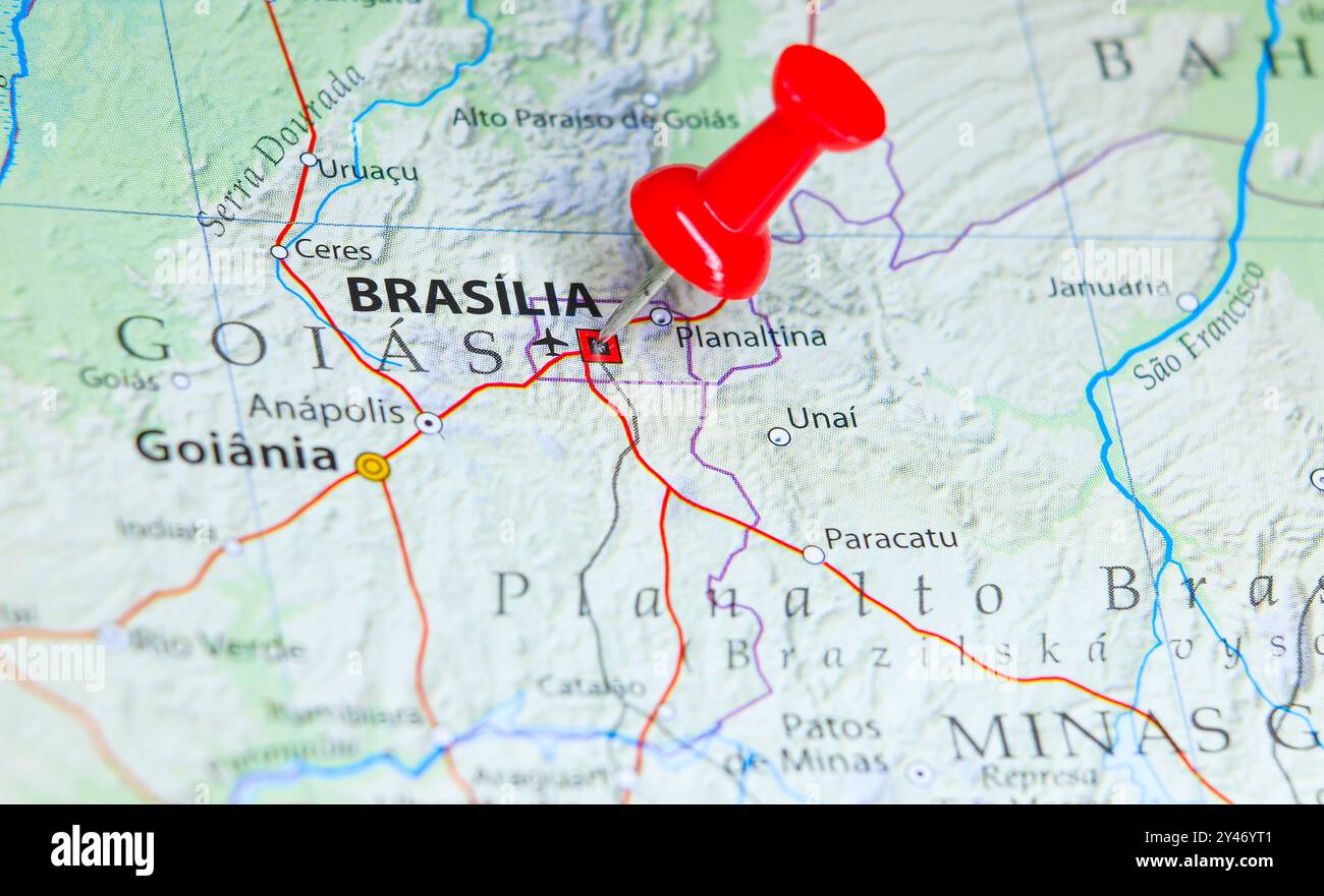 Brasilia road map hi-res stock photography and images - Alamy