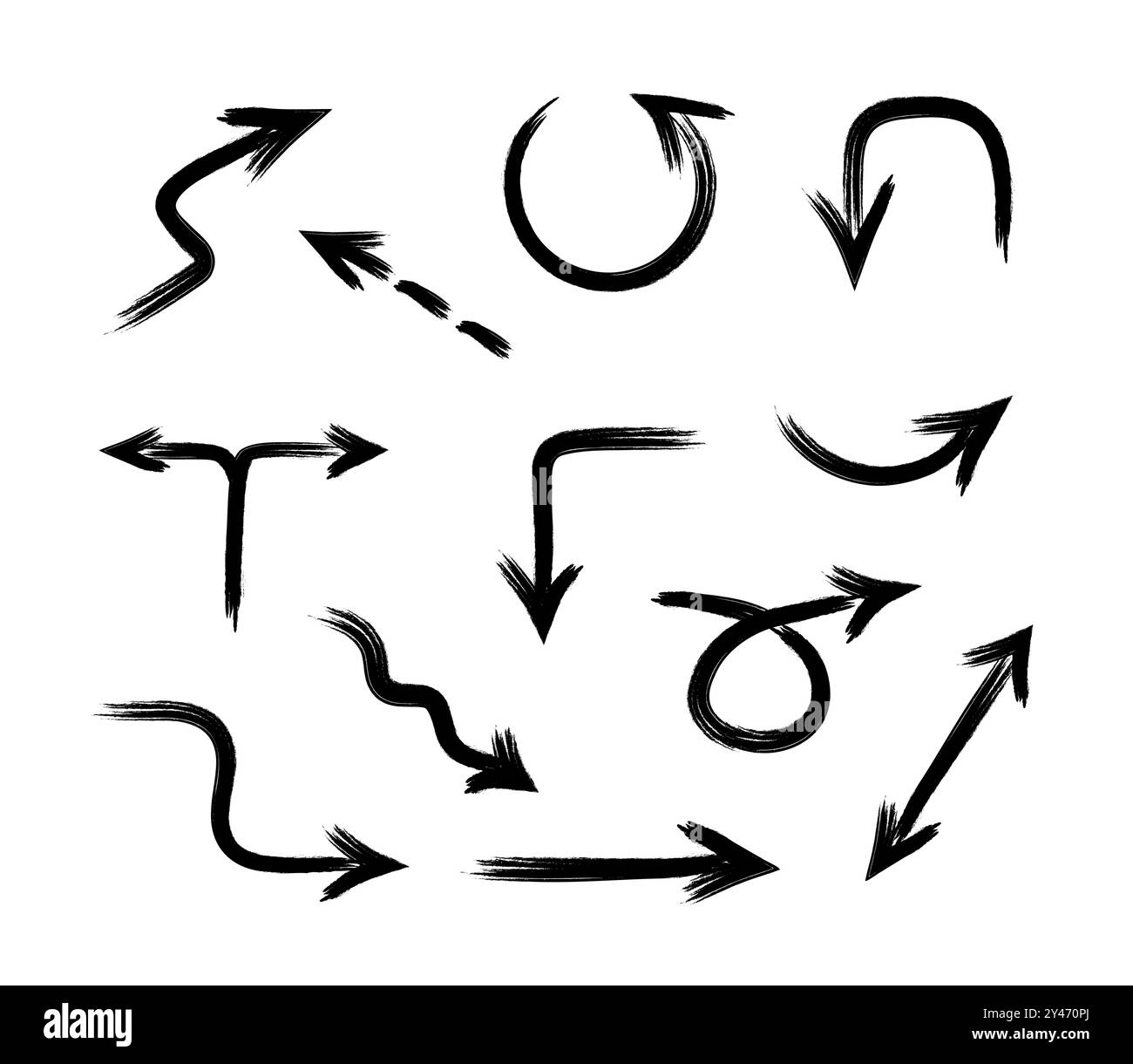 Hand drawn dotted arrows hi-res stock photography and images - Alamy