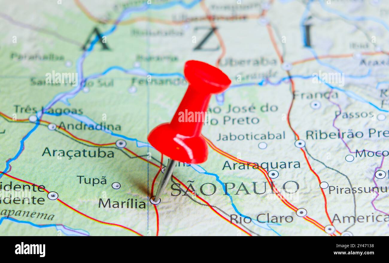 Marilia map hi-res stock photography and images - Alamy