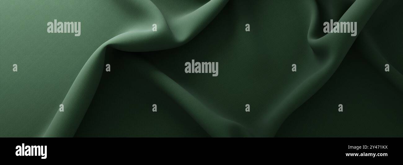 Elegant drapery of delicate green fabric Stock Photo - Alamy