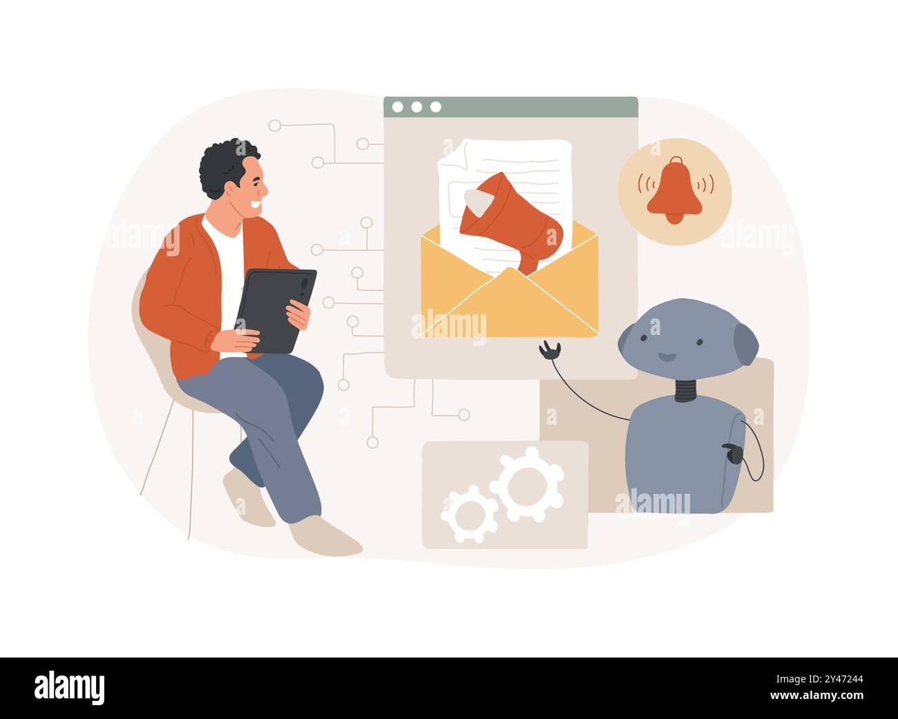 AI-Personalized Marketing Messaging abstract concept vector ...