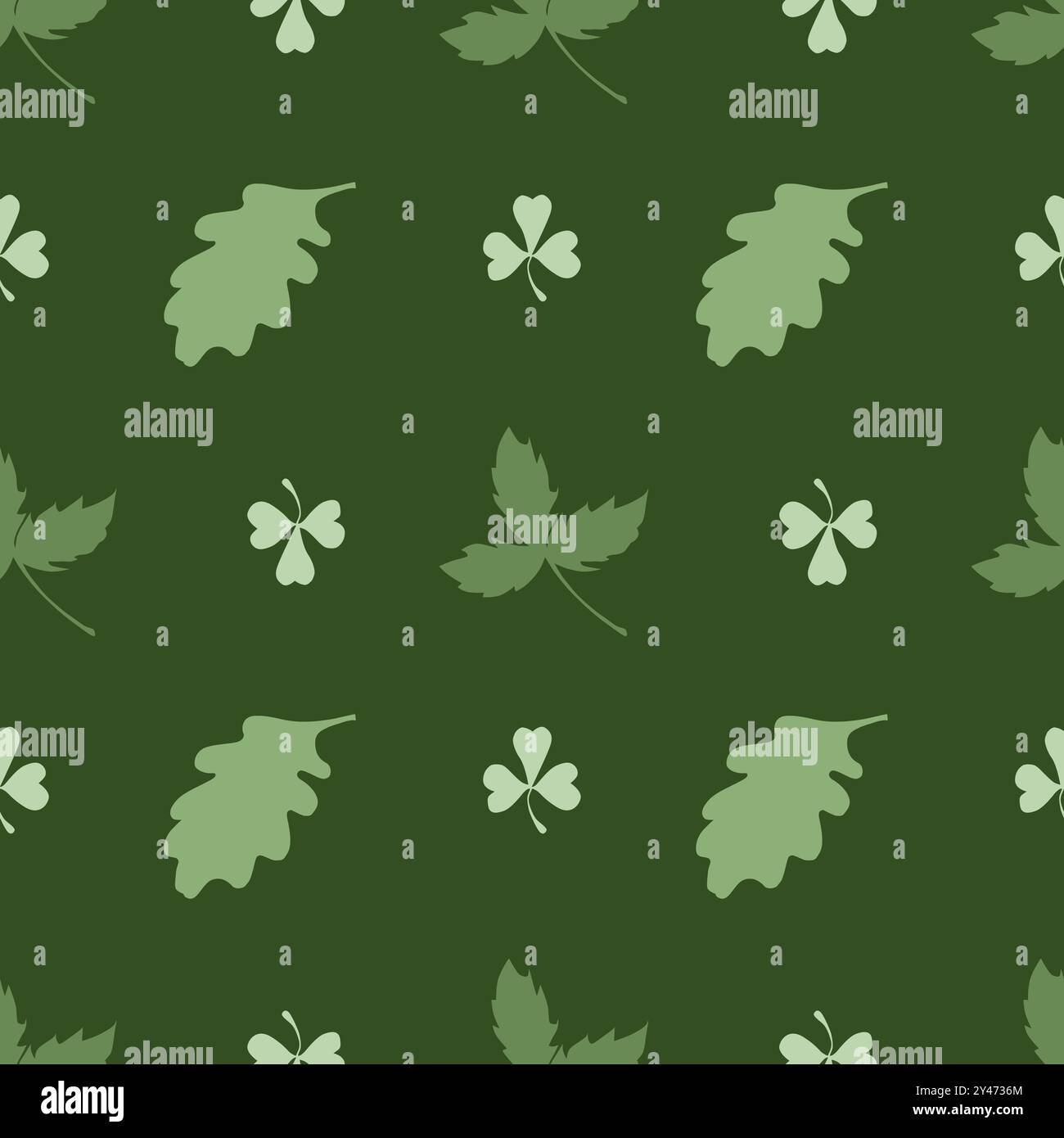 Seamless pattern with leaves Stock Photo - Alamy