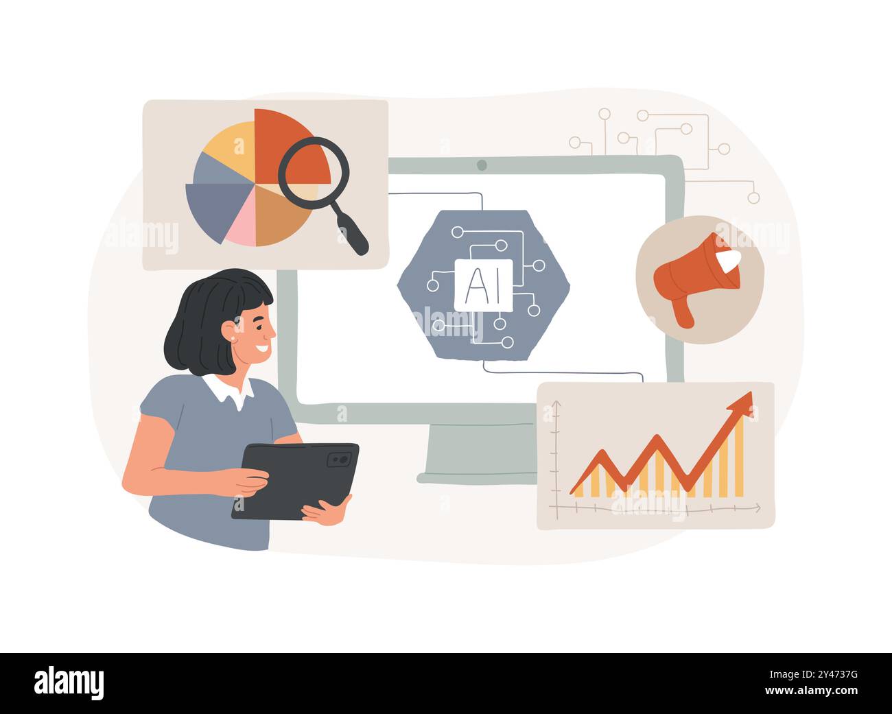 AI-Powered Predictive Marketing Insights abstract concept vector ...