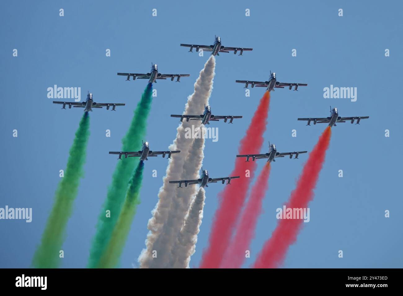 Los Angeles, California, USA - July 4, 2024: The Frecce Tricolori ...