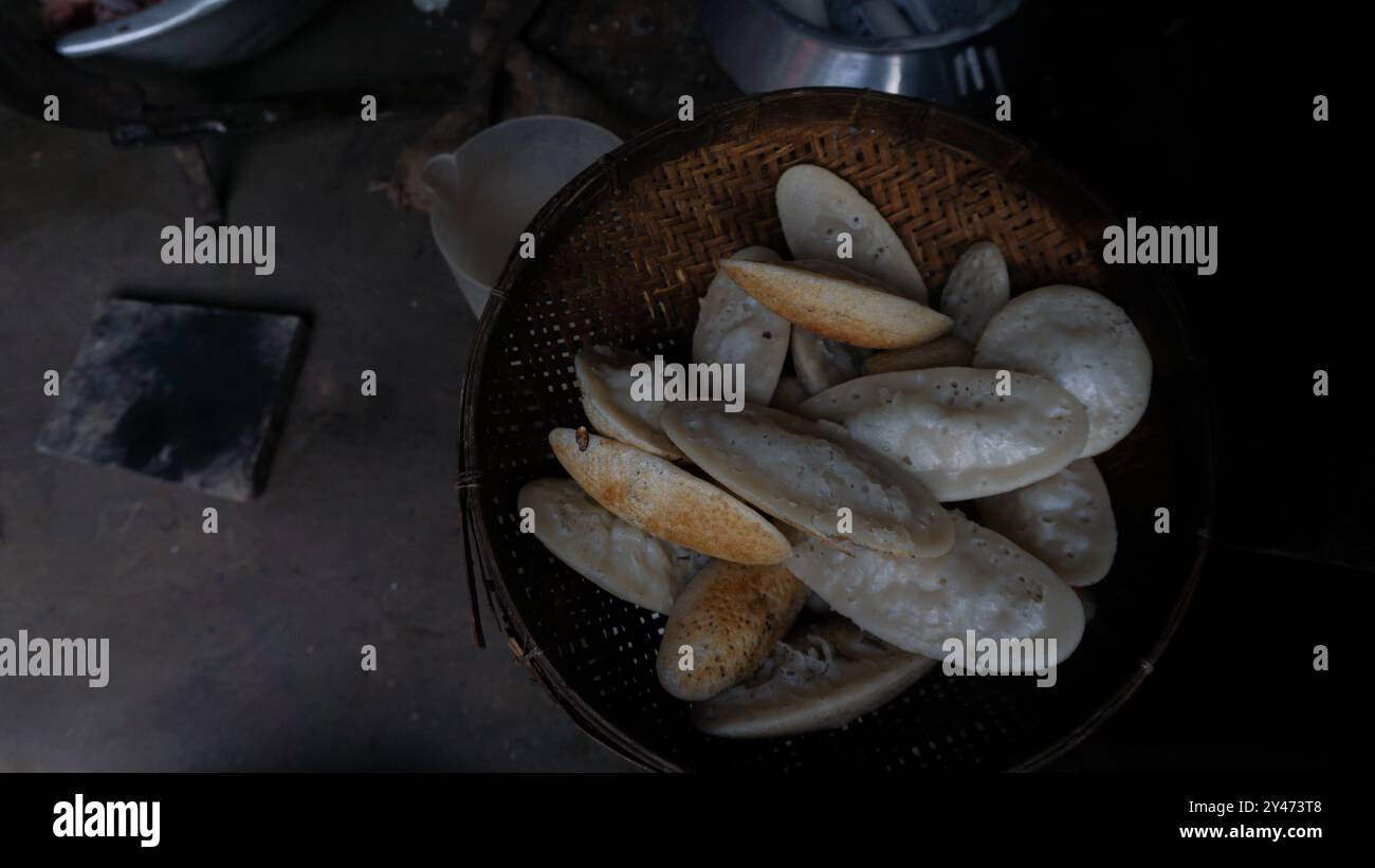 Bangladeshi pitha. Homemade winter pita chitoi pitha. Pitha is prepared ...