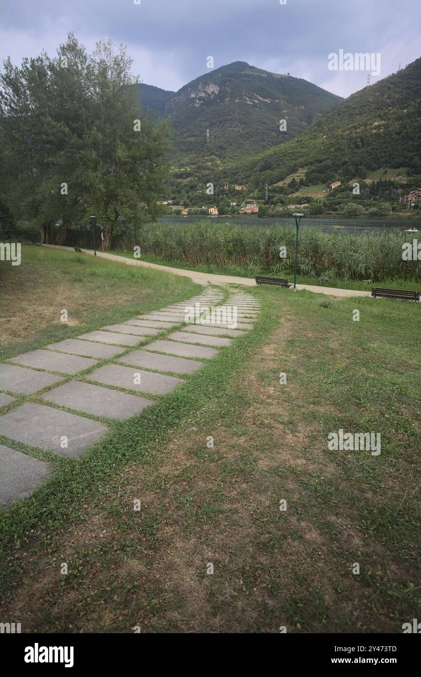 Person landscape alone bench hi-res stock photography and images - Alamy