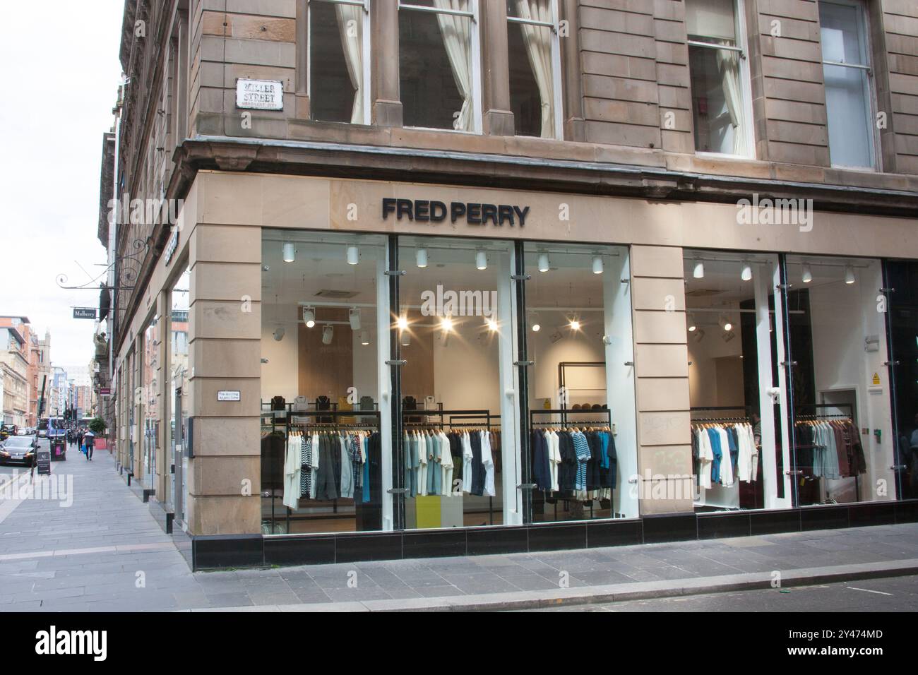 The Fred Perry shop on Miller Street in Glasgow, Scotland in the United ...
