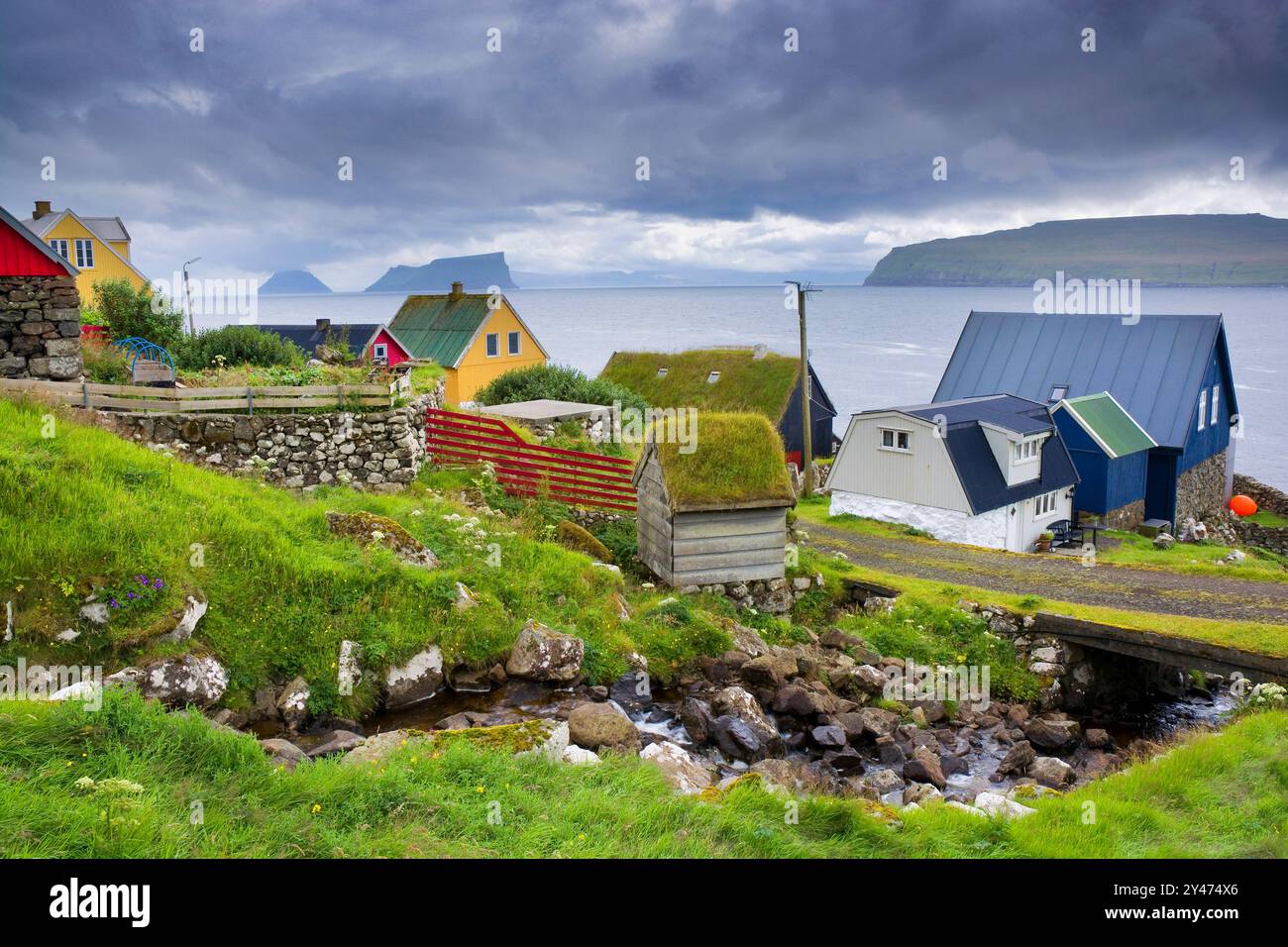 Skarvanes village on Sandoy, in the Faroe Islands Stock Photo - Alamy