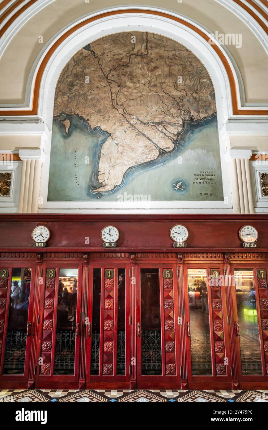 Ho Chi Minh City, November 24, 2022: Telephone booths in Central Post ...