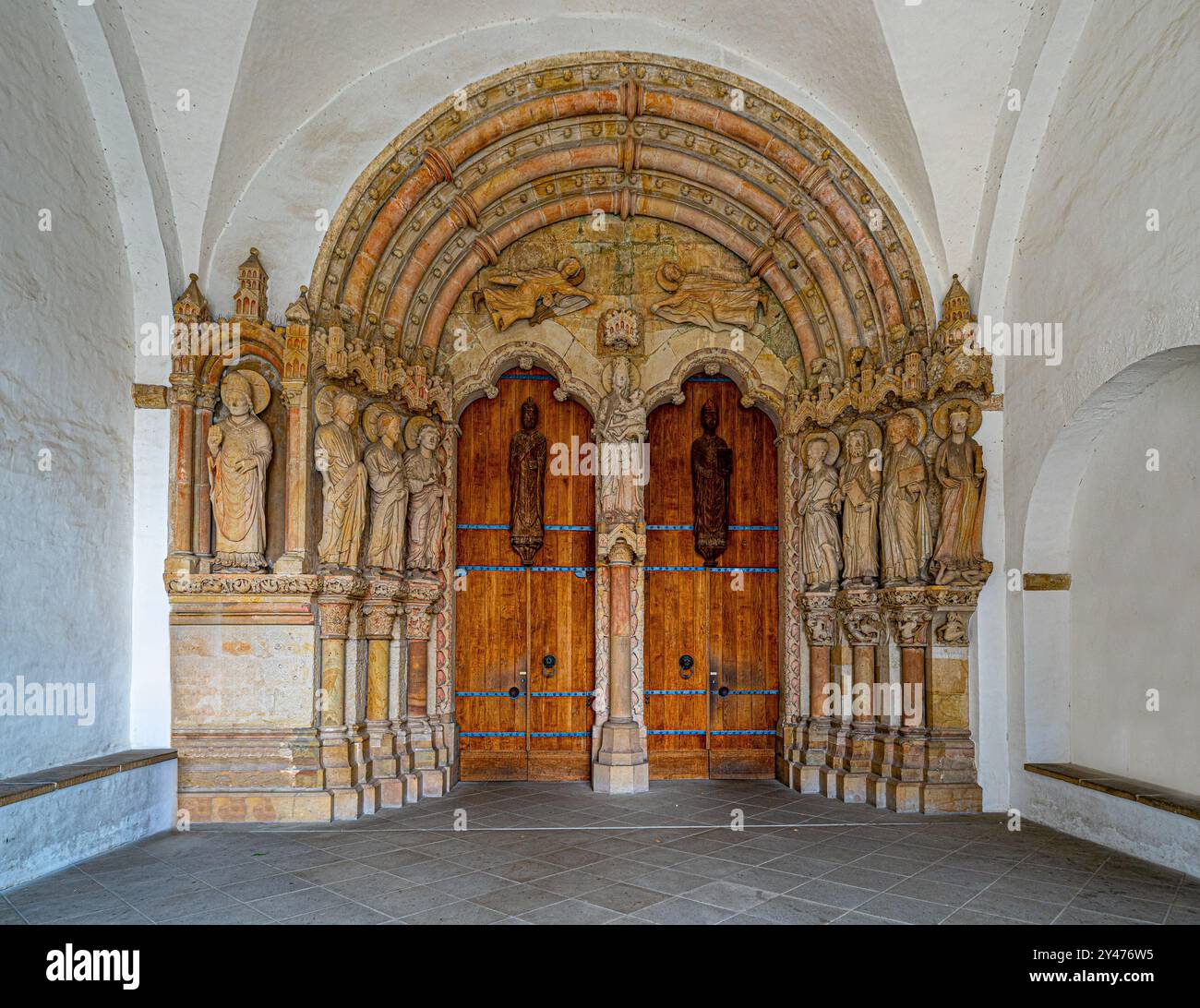 Catholic Paderborn Cathedral St. Liborius (Paradise portal) is mainly ...