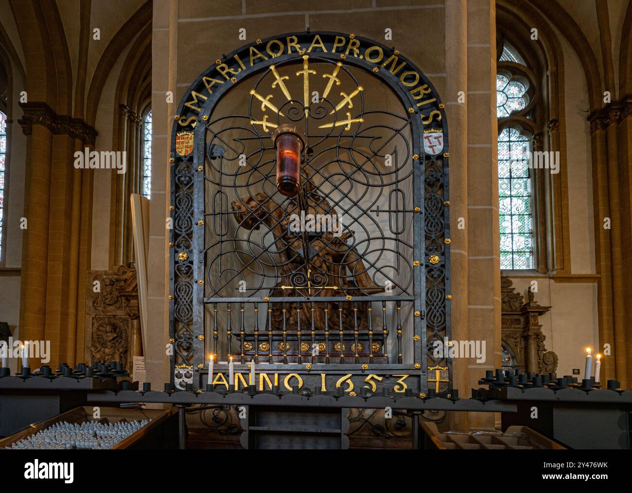 Catholic Paderborn Cathedral St. Liborius (Prayer altar) is mainly of ...